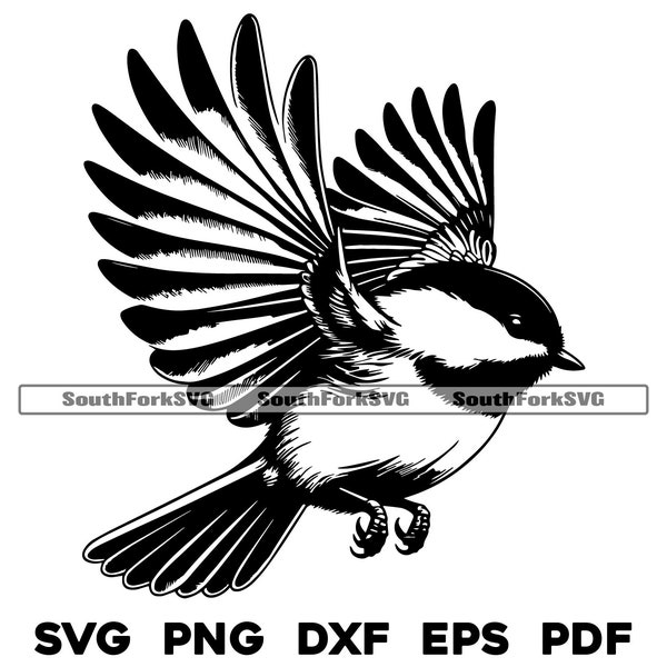 Chickadee Drawing - Etsy