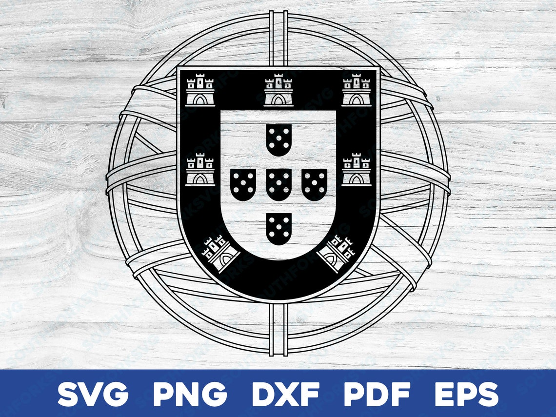 Portugal National Country Flag Crest Svg Png Dxf Pdf Eps Transparent ...