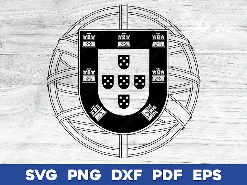 Portugal National Country Flag Crest Svg Png Dxf Pdf Eps Transparent ...