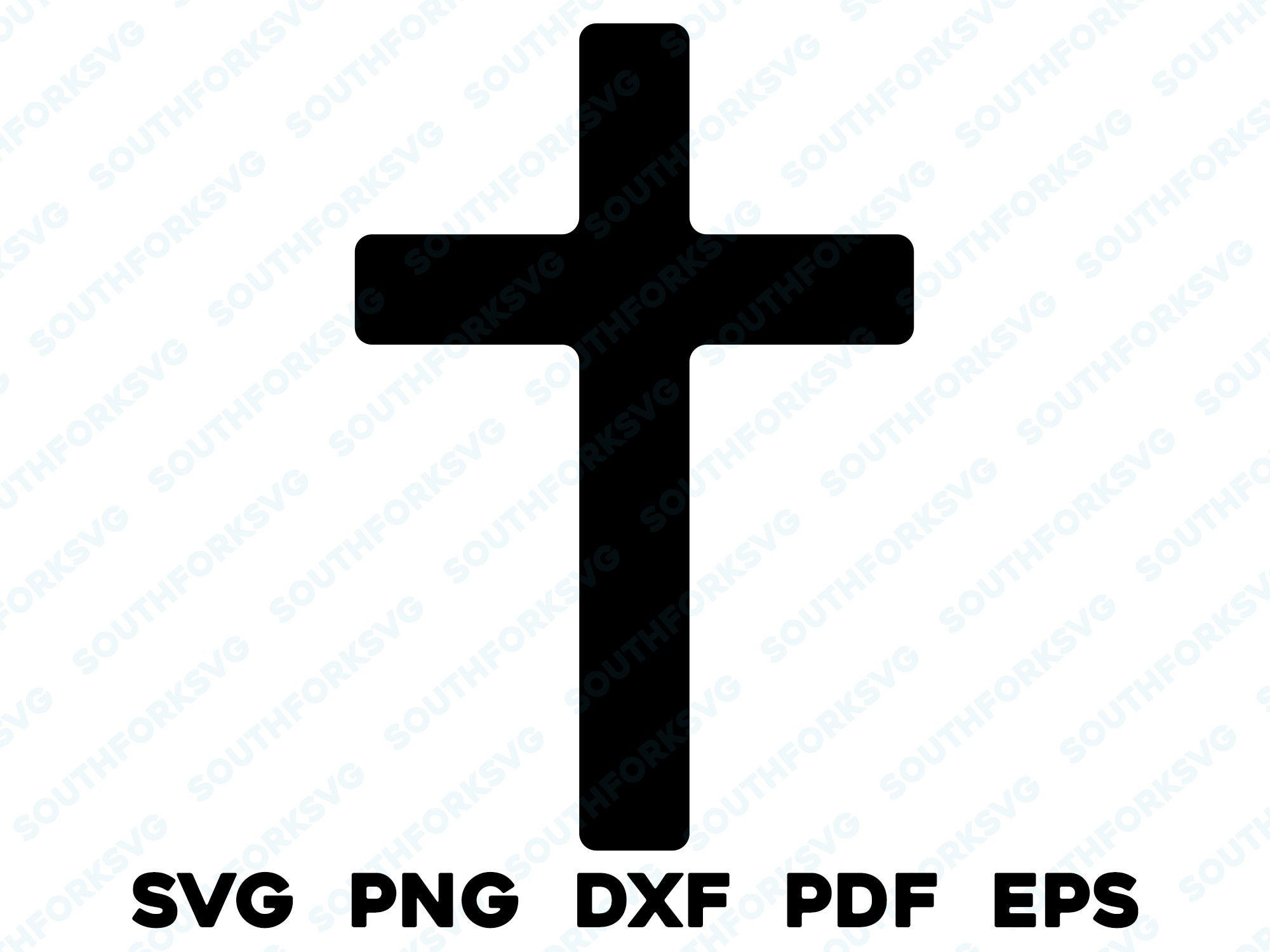 Holy Cross Rounded Corners Silhouette Svg Png Dxf Eps Pdf | Design Cut ...