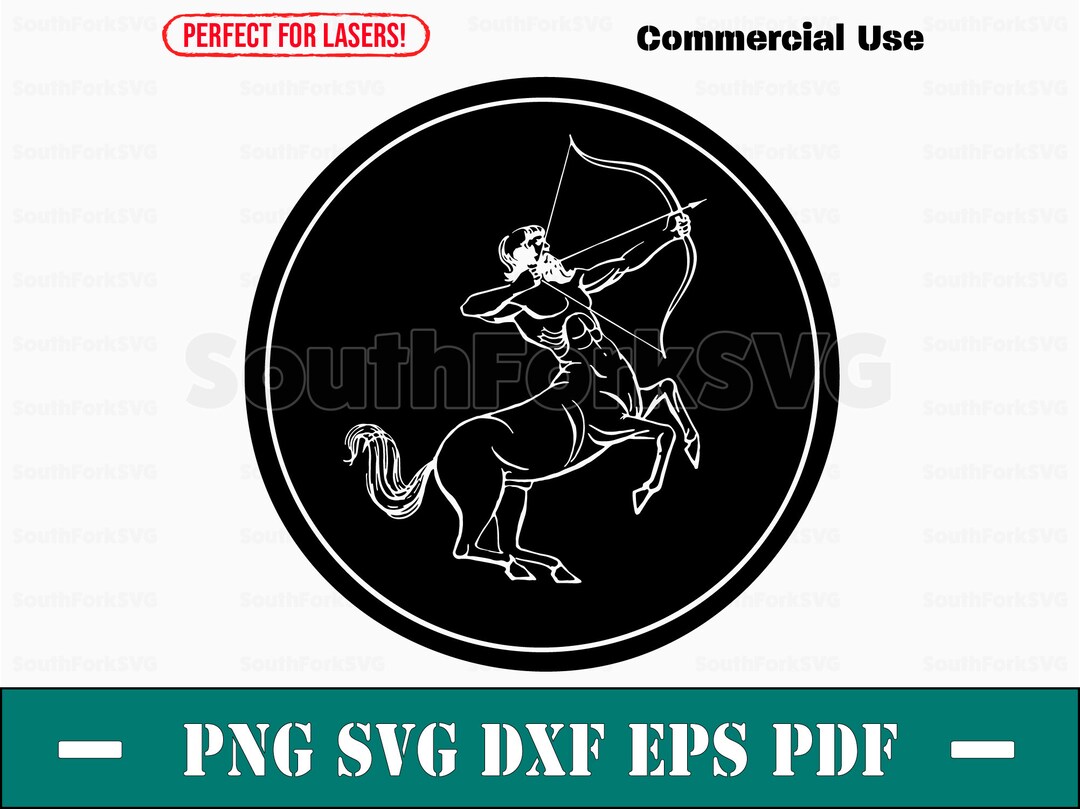 Sagittarius Zodiac Centaur Design | Svg Png Dxf Pdf Eps | Vector ...