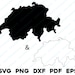 Switzerland Country Silhouette & Outline Shapes Svg Png Dxf Pdf Eps ...