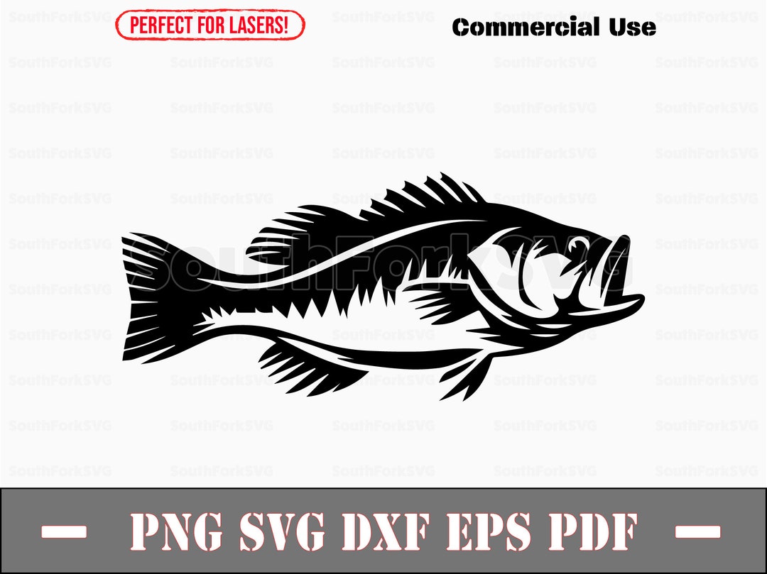 Largemouth Bass | Svg Png Dxf Eps Pdf | Transparent Vector Graphic ...