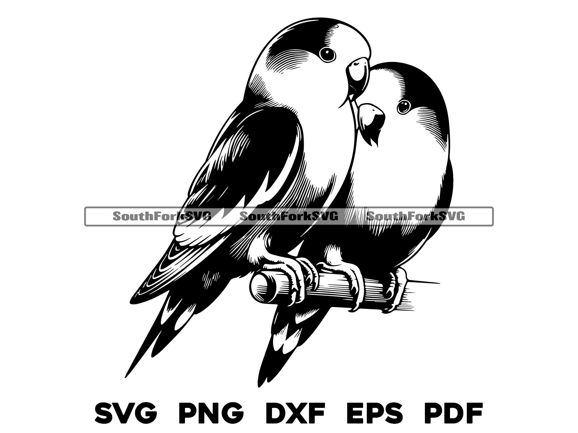 Lovebirds Bird Design | Svg Png Dxf Eps Pdf | Vector Graphic Cut File ...