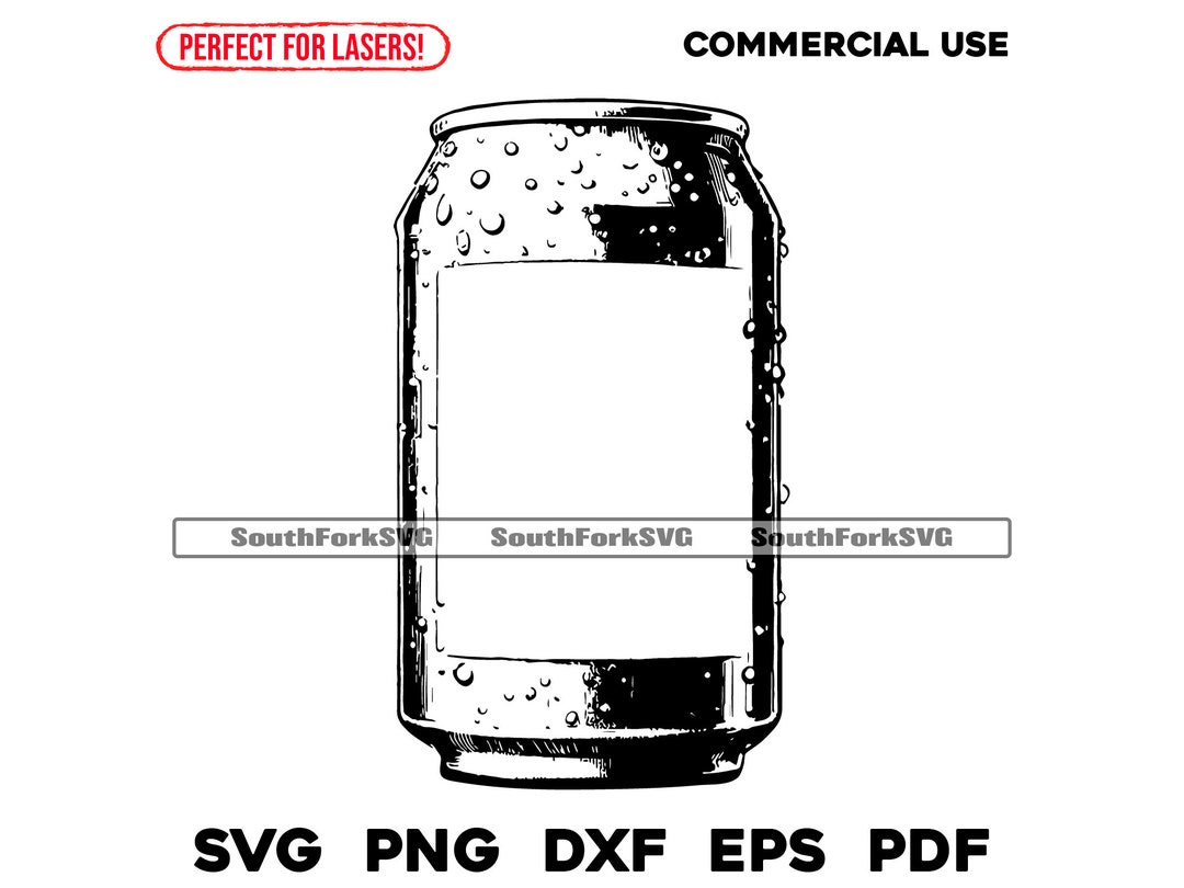 Laser Engrave File Beer Soda Can Blank Label Svg Png Dxf Eps Pdf Vector ...
