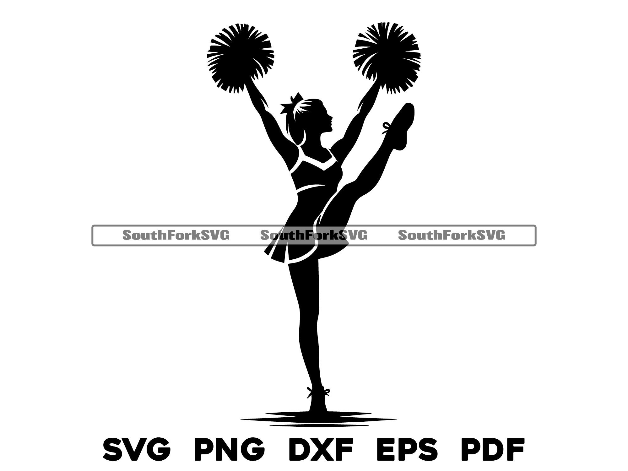 Cheerleader High Kick Svg Png Dxf Eps Pdf Transparent Graphic Design ...