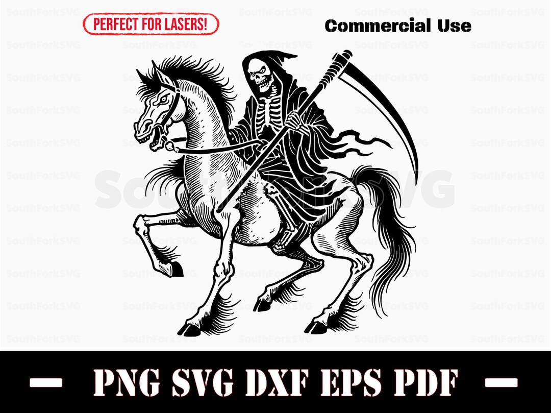 Death the Four Horsemen of the Apocalypse Svg Png Dxf Pdf Eps | Vector ...