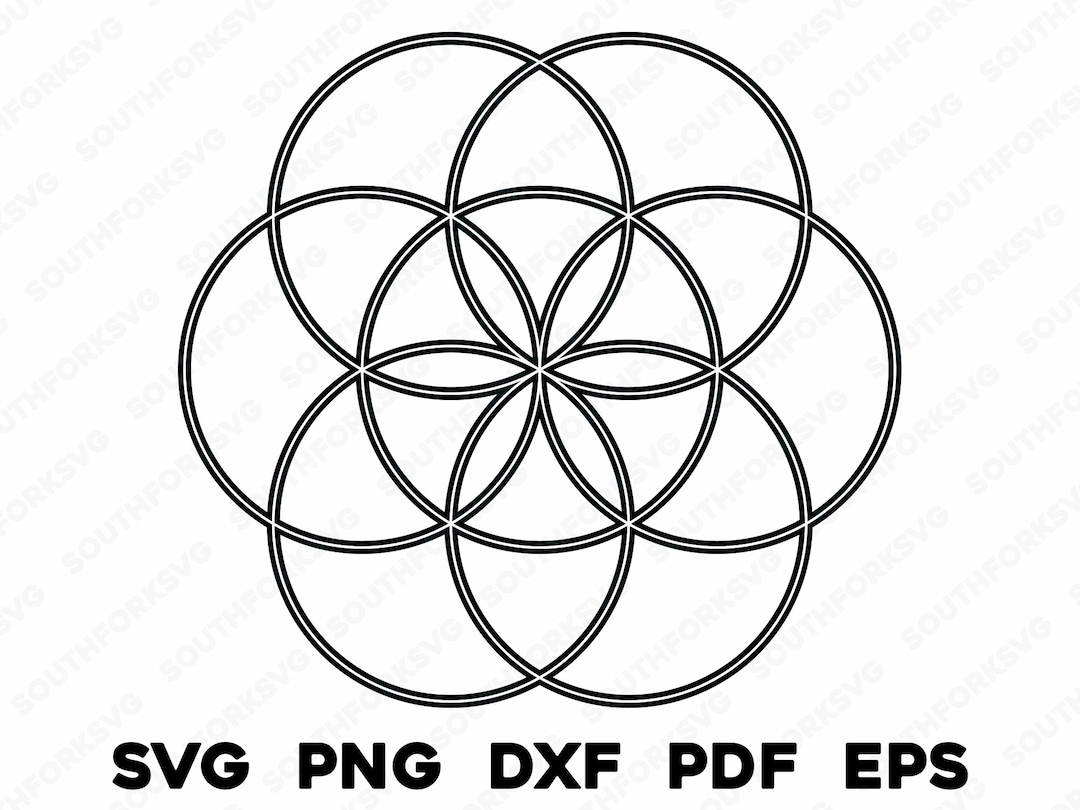 Seed of Life 1 | Svg Png Dxf Eps Pdf | Graphic Design Cut Print Laser ...