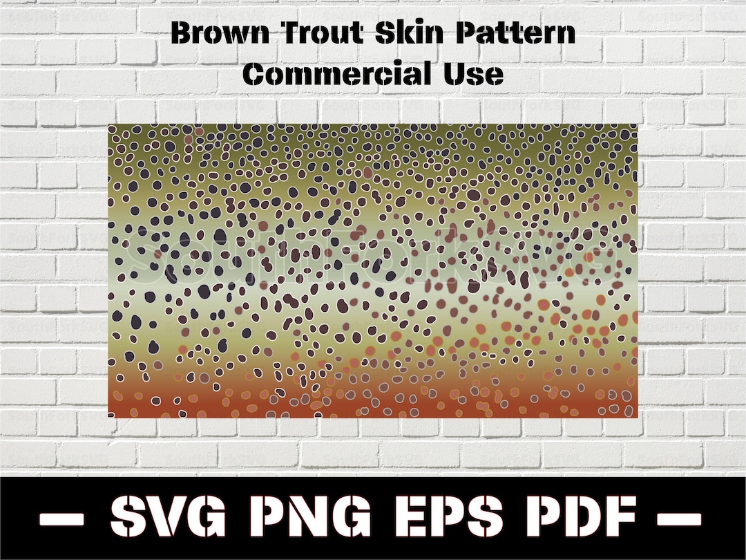 Brown Trout Skin Pattern Svg Png Eps Pdf | Rainbow Brook Brown Trout ...