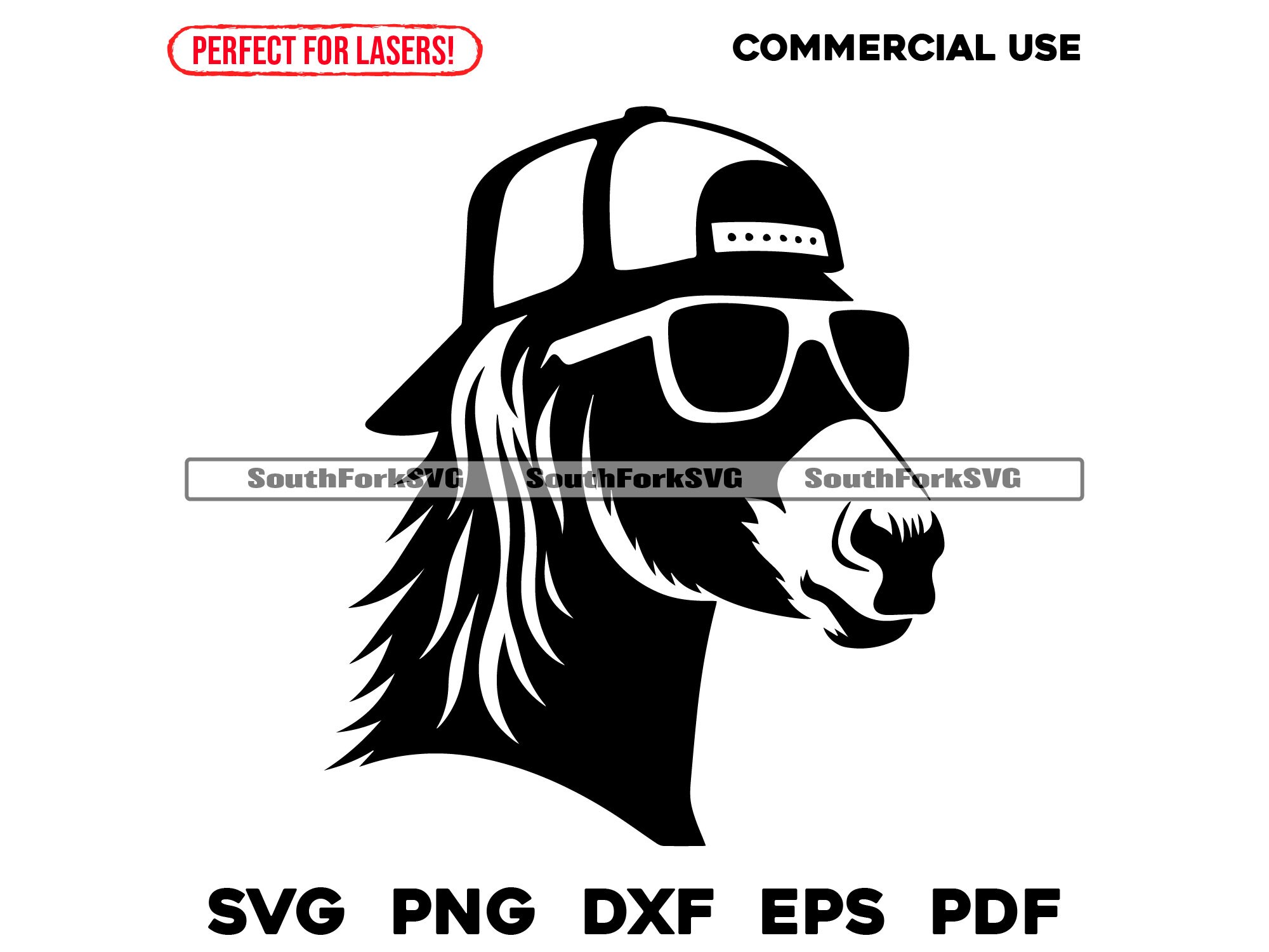 Donkey Mullet Trucker Hat Svg Png Dxf Eps Pdf Vector Graphic Design Cut ...