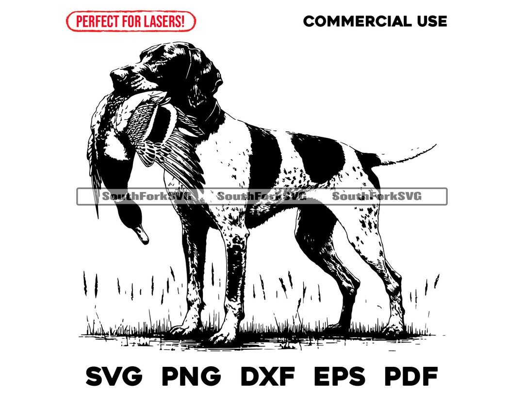 German Shorthaired Pointer Duck Laser Engrave Files Svg Png Dxf Eps Pdf ...
