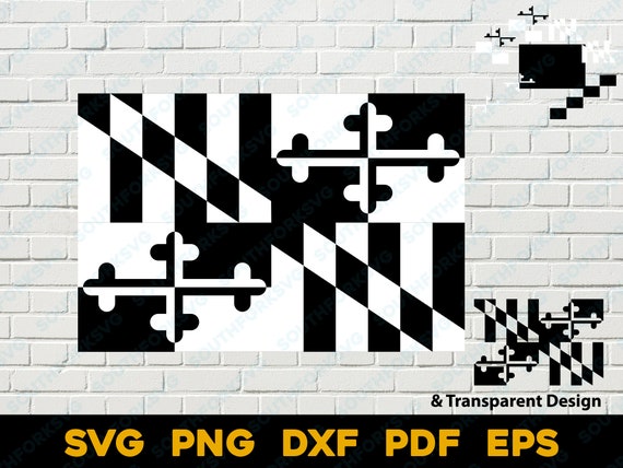 Maryland State Flag Svg Png Dxf Vector Graphic Design Digital - Etsy