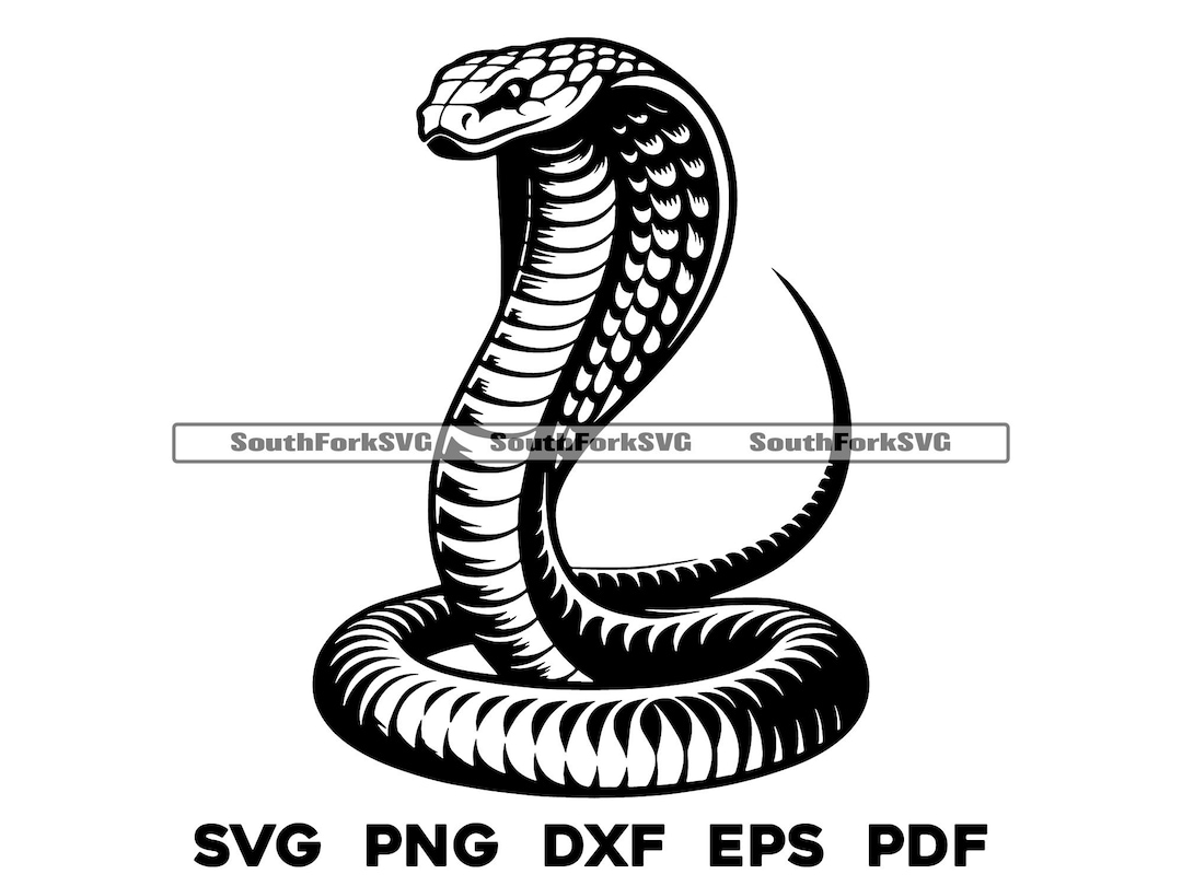 Cobra Snake Design | Svg Png Dxf Eps Pdf | Vector Graphic Cut File ...