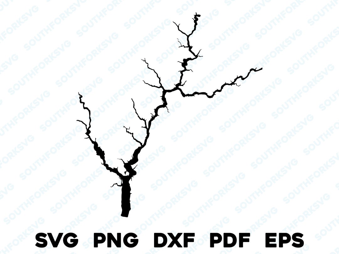 Secord Lake Michigan Map Shape Silhouette Outline Svg Png Dxf Pdf Eps ...