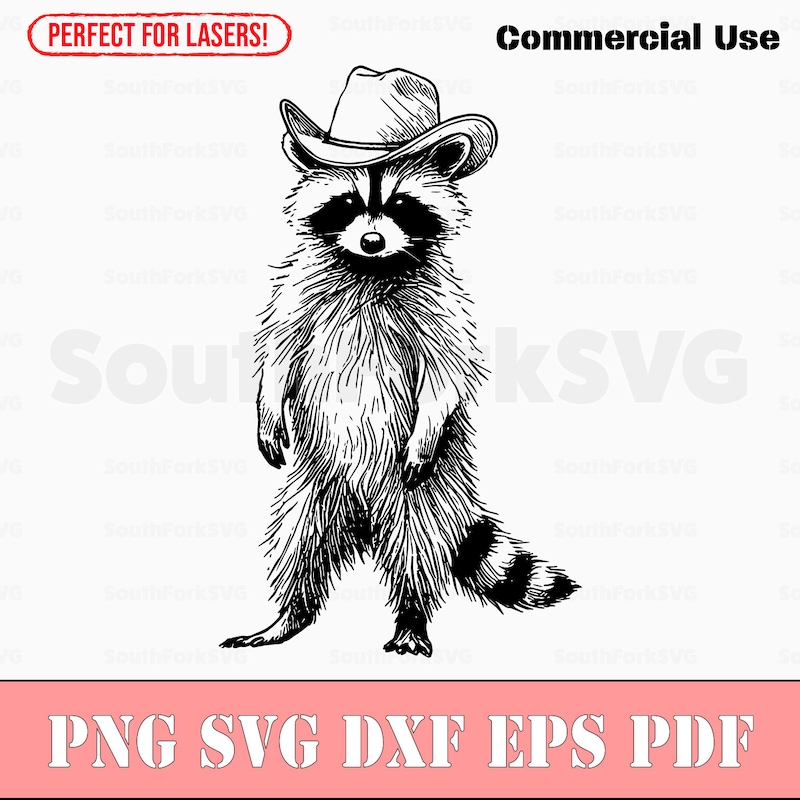 Raccoon Cowboy Hat - Etsy