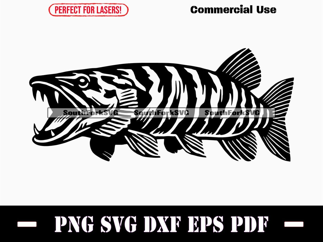 Muskie Musky Design Files Svg Png Dxf Eps Pdf | Transparent Vector ...