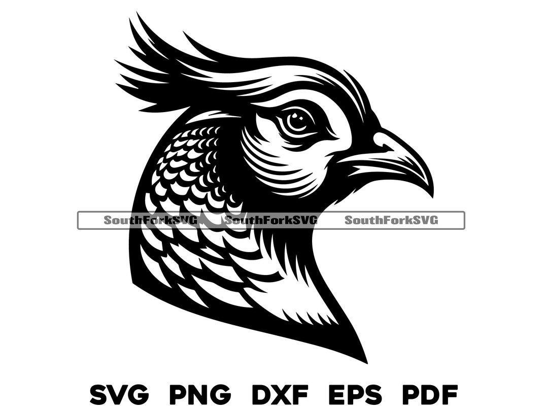 Pheasant Head Svg Png Dxf Eps Pdf | Vector Graphic Design Cut Print Dye ...