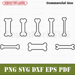 Simple Bones Outlines Digital Bundle Svg Png Dxf Eps Pdf | Vector ...