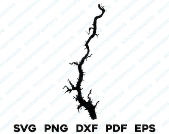 Laser Cut Lake Tillery Map - Etsy