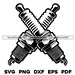 Crossed Spark Plugs Mechanic Svg Png Dxf Eps Pdf | Vector Graphic Cut ...