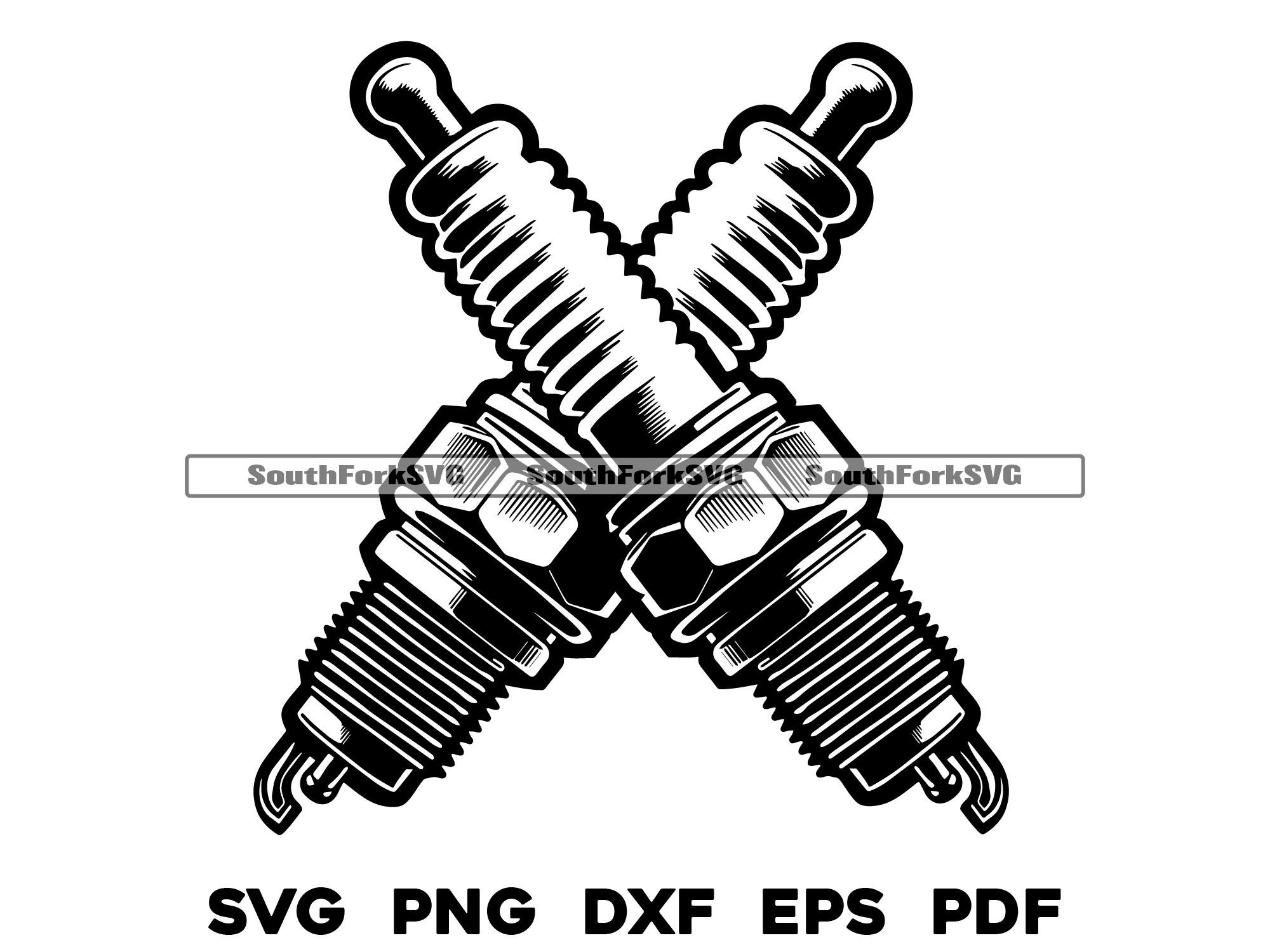 Crossed Spark Plugs Mechanic Svg Png Dxf Eps Pdf Vector - Etsy