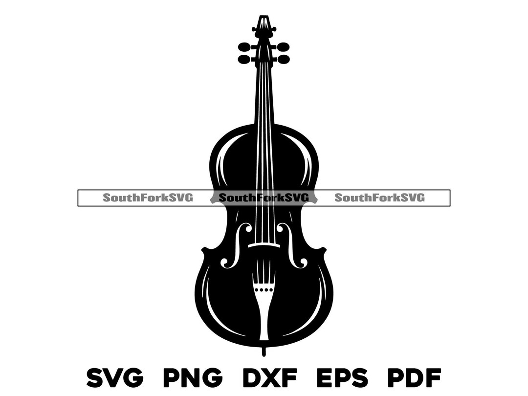 Cello 1 | Svg Png Dxf Eps Pdf | Vector Graphic Cut File Laser Clip Art ...