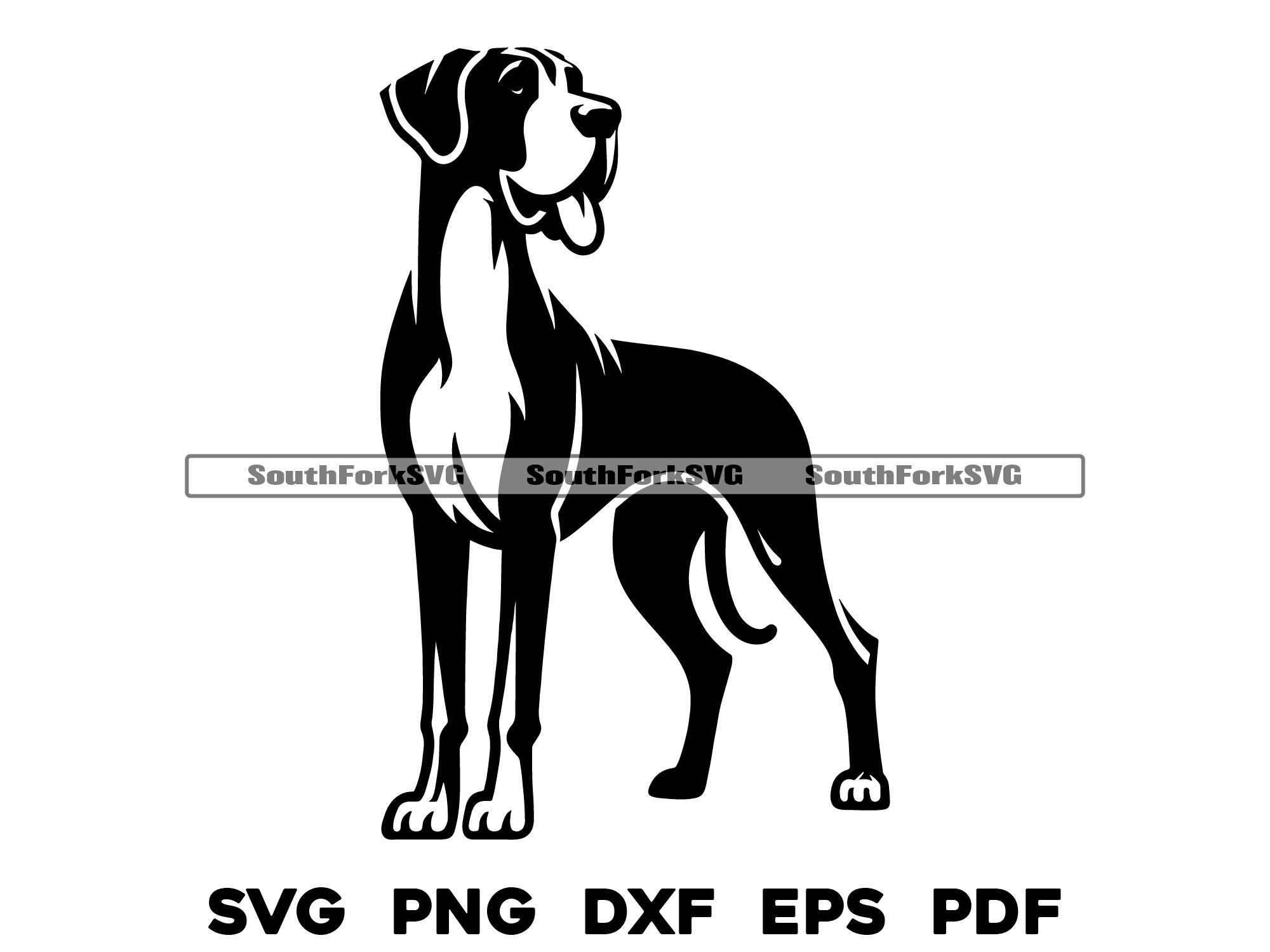 Great Dane Standing Design Svg Png Dxf Eps Pdf Vector - Etsy