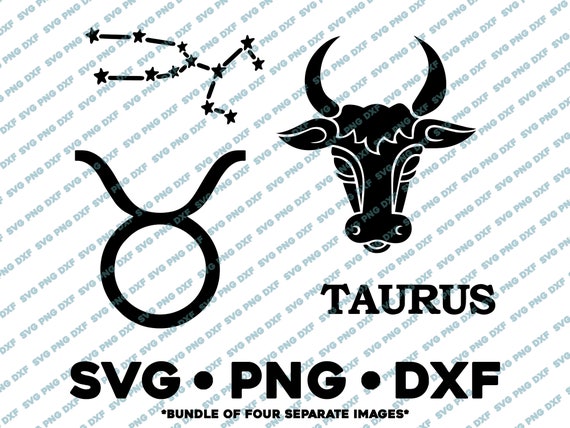 Taurus Zodiac Bundle SVG PNG DXF Cut File for Cricut | Etsy