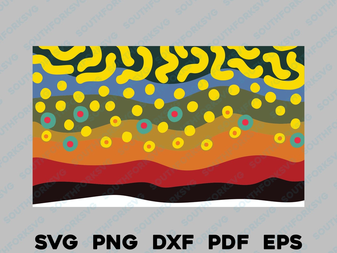 Brook Trout Skin Pattern Svg Png Dxf Eps Pdf Rainbow Brook - Etsy