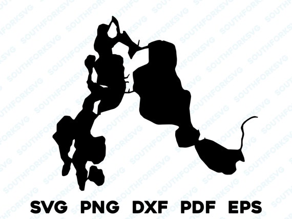 East West Rush Lake Minnesota Map Shape Silhouette Svg Png Dxf - Etsy