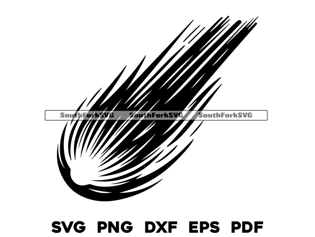 Comet Svg Png Dxf Eps Pdf | Laser Engrave Cut Print Files Vector ...