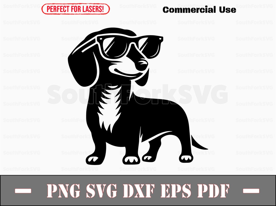 Dachshund Weiner Dog Laying Sunglasses Svg Png Dxf Eps Pdf Vector ...