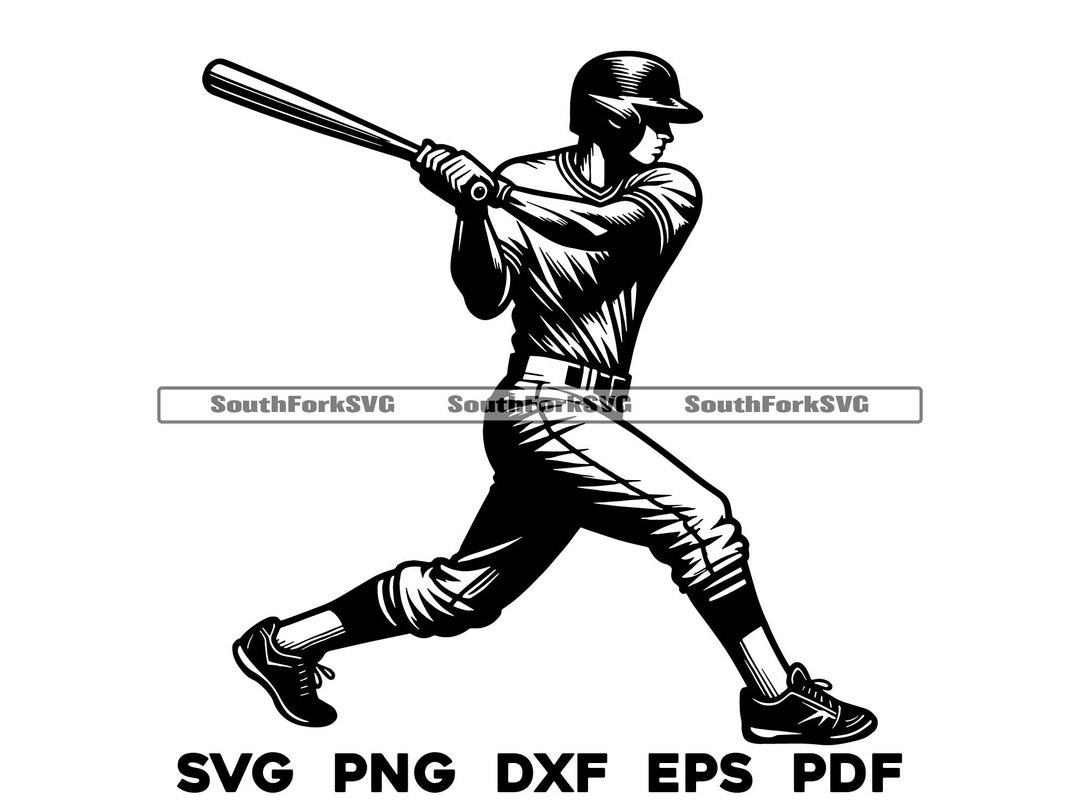 Baseball Player Design | Svg Png Dxf Eps Pdf | Vector Graphic Design ...