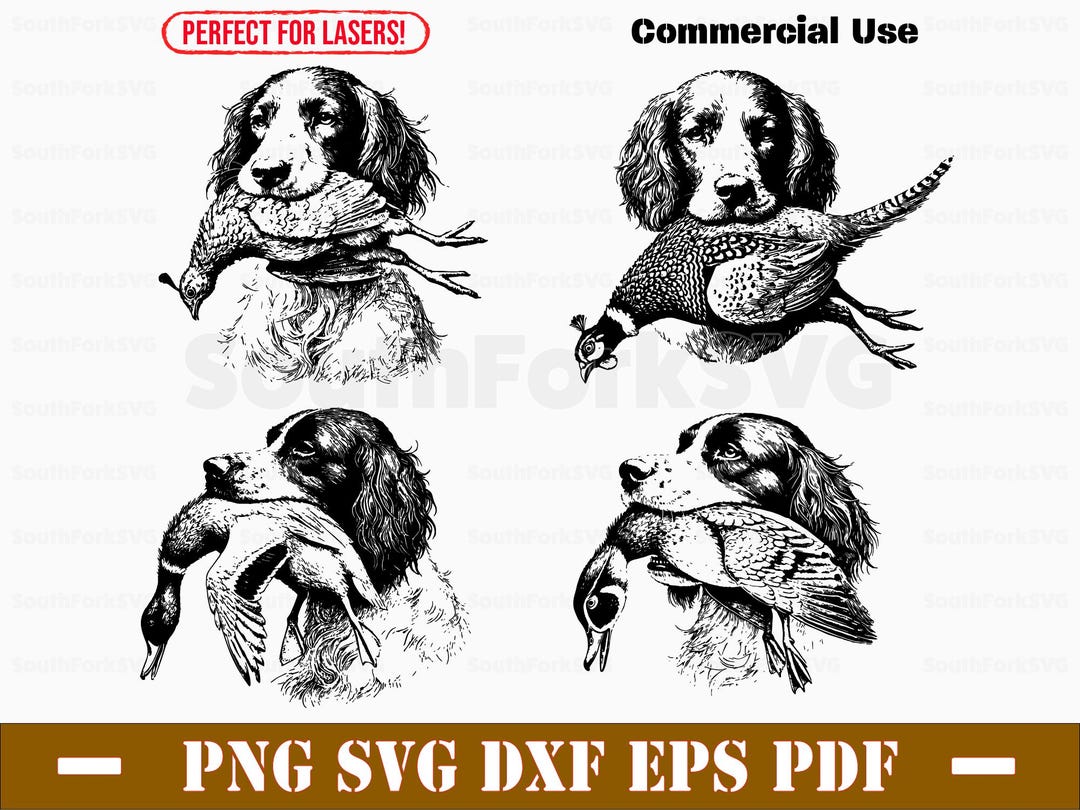 Boykin Spaniel Bird Dog Bundle | Svg Png Dxf Eps Pdf | Vector Cut File ...