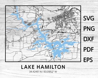 Laser Svg Files Lake Hamilton Arkansas - Etsy
