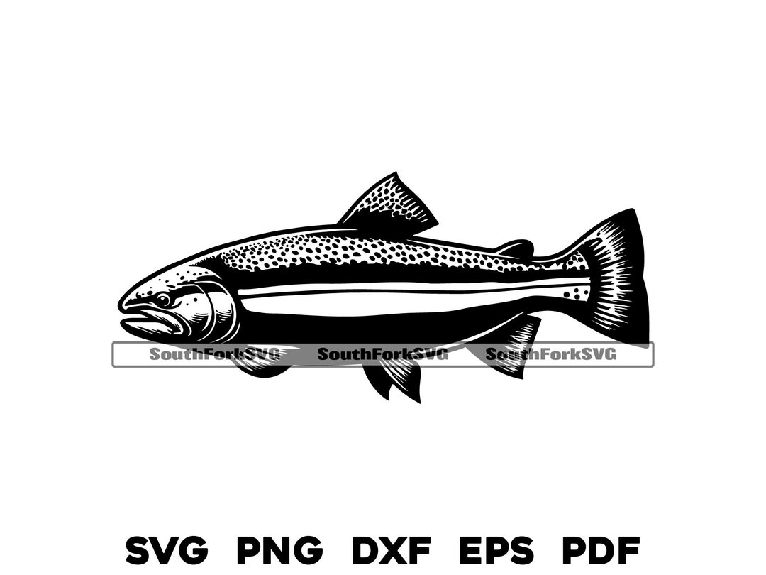 Trout Design Files | Svg Png Dxf Eps Pdf | Transparent Vector Graphic ...