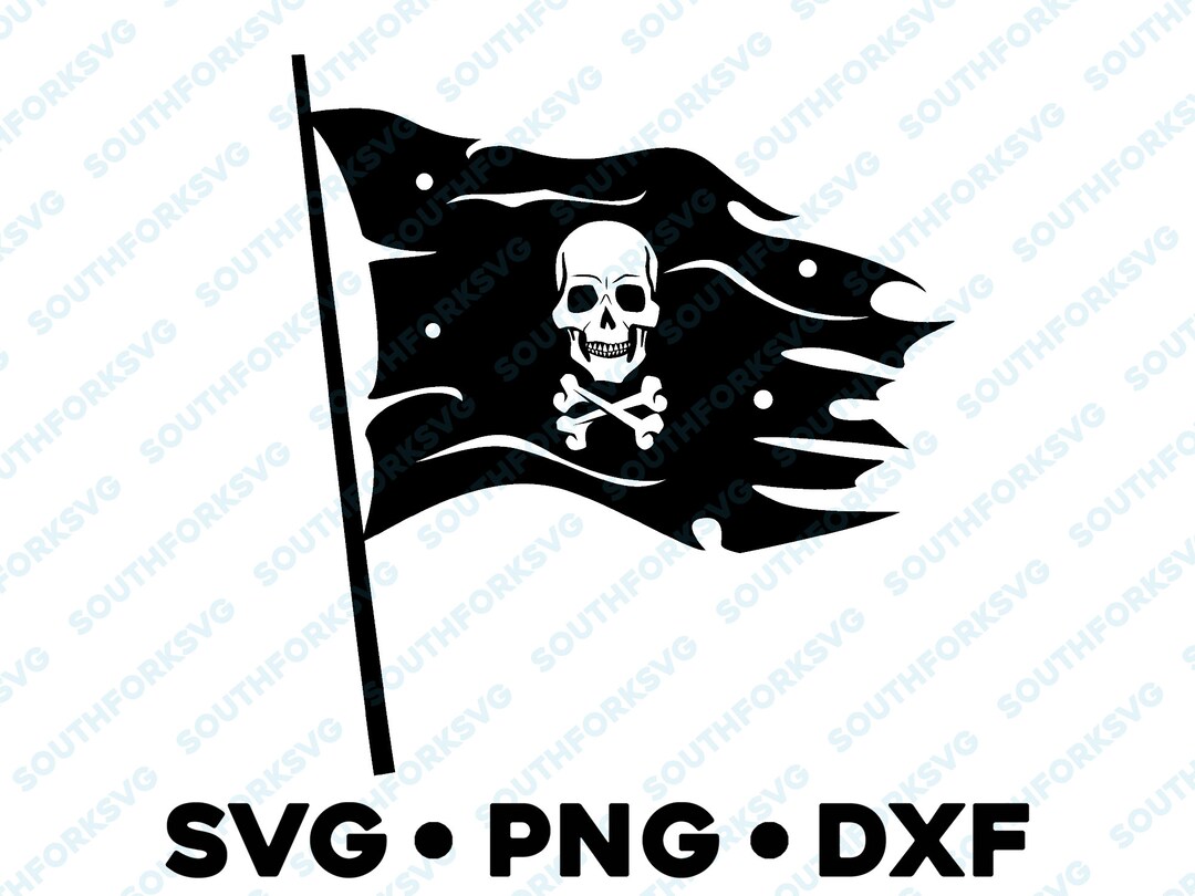 Pirate Flag SVG PNG DXF Cut File Graphic Vector Design Clip Art ...