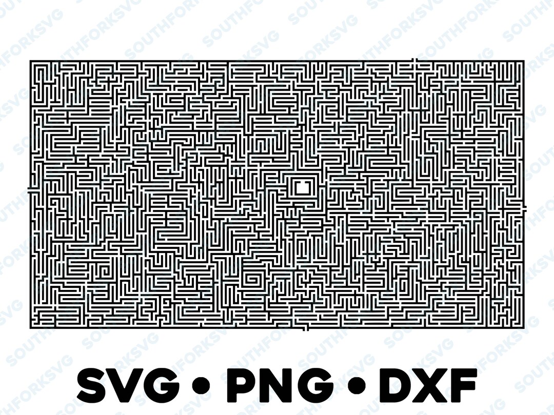 Maze Large Labyrinth Geometric SVG PNG DXF Symbol Vector Transparent ...