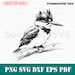 Belted Kingfisher Bird Svg Png Dxf Eps Pdf | Vector Graphic Cut File ...