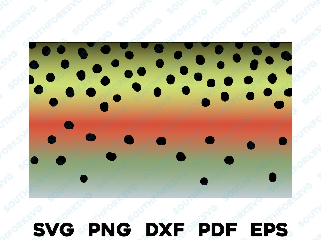 Rainbow Trout Skin Pattern Svg Png Dxf Eps Pdf Cutthroat Brook Brown ...