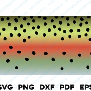 Rainbow Trout Skin Pattern Svg Png Dxf Eps Pdf Cutthroat Brook Brown ...
