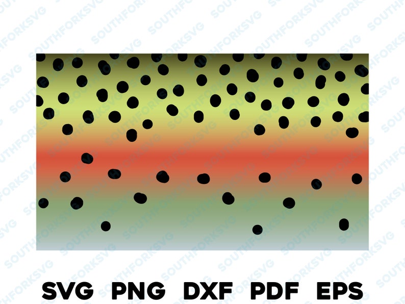 Rainbow Trout Skin Pattern Svg Png Dxf Eps Pdf Cutthroat Brook - Etsy