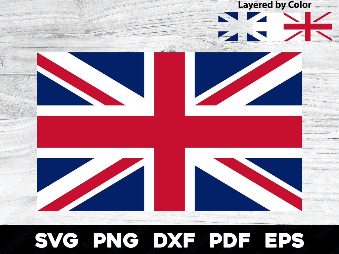 United Kingdom Britain Flag | Svg Png Dxf Eps Pdf | Layered by Color ...