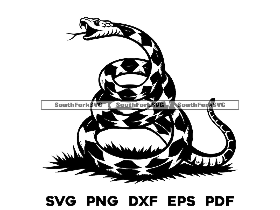 Don't Tread on Me Rattlesnake Gadsden Flag | Svg Png Dxf Eps Pdf ...