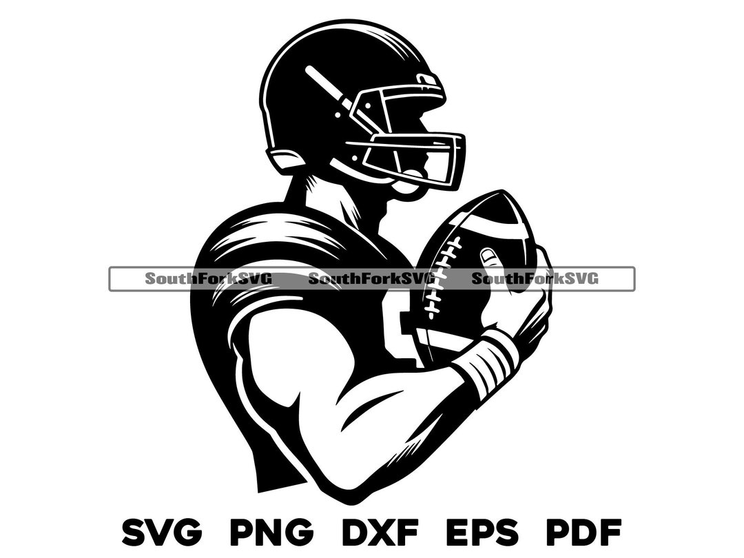 Football Player Design Files 2 | Svg Png Dxf Eps Pdf | Transparent ...