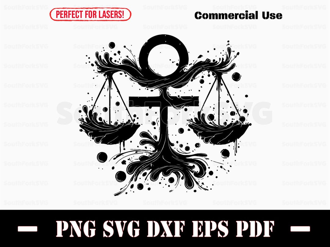 Black Ink Libra Zodiac Sign Symbol Svg Png Dxf Pdf Eps | Vector Graphic ...