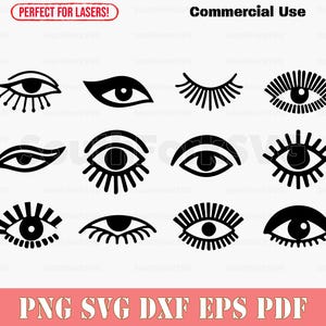 Droopy Eyes Bundle Svg Png Dxf Eps Pdf | Vector Graphic Cut Print Dye ...
