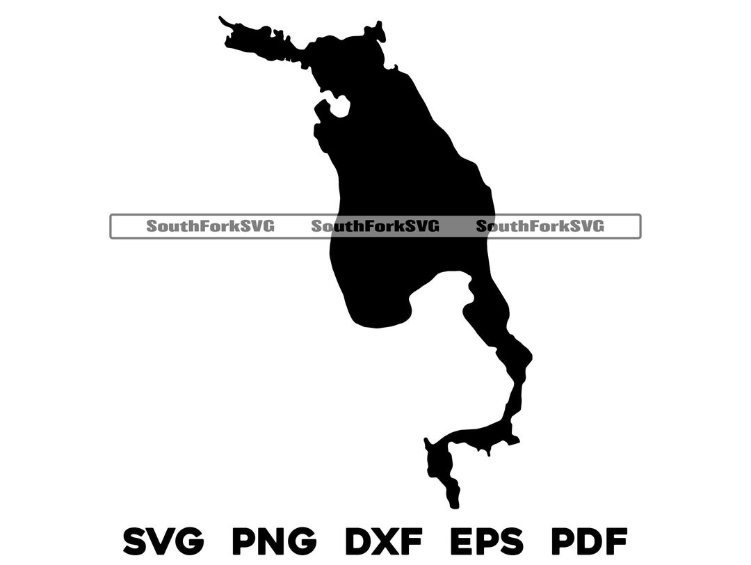Crystal Lake New Hampshire Map Shape Outline Silhouette Svg Png Dxf Pdf ...