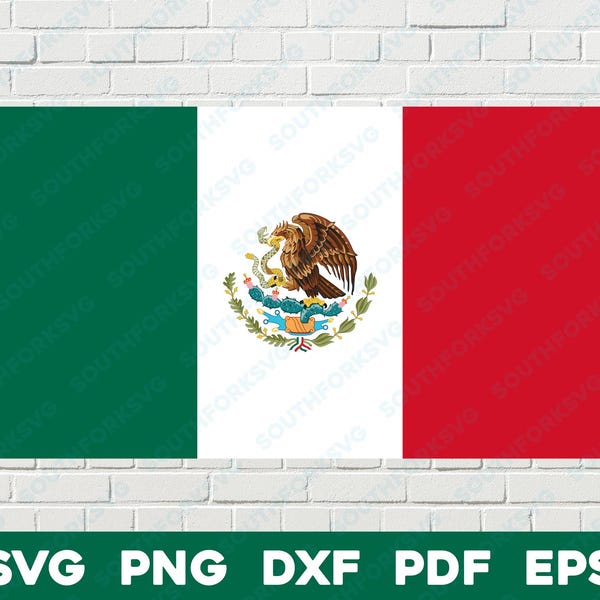 Mexican Flag Art Png - Etsy
