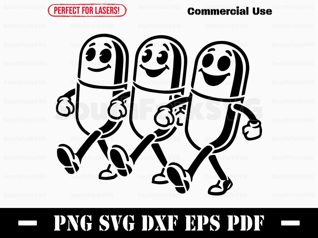Happy Pill Friends Svg Png Dxf Pdf Eps | Vector Graphic Design Cut ...